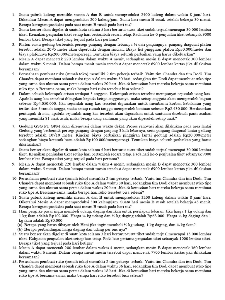 Latihan Logic Math | PDF | Griya & Taman