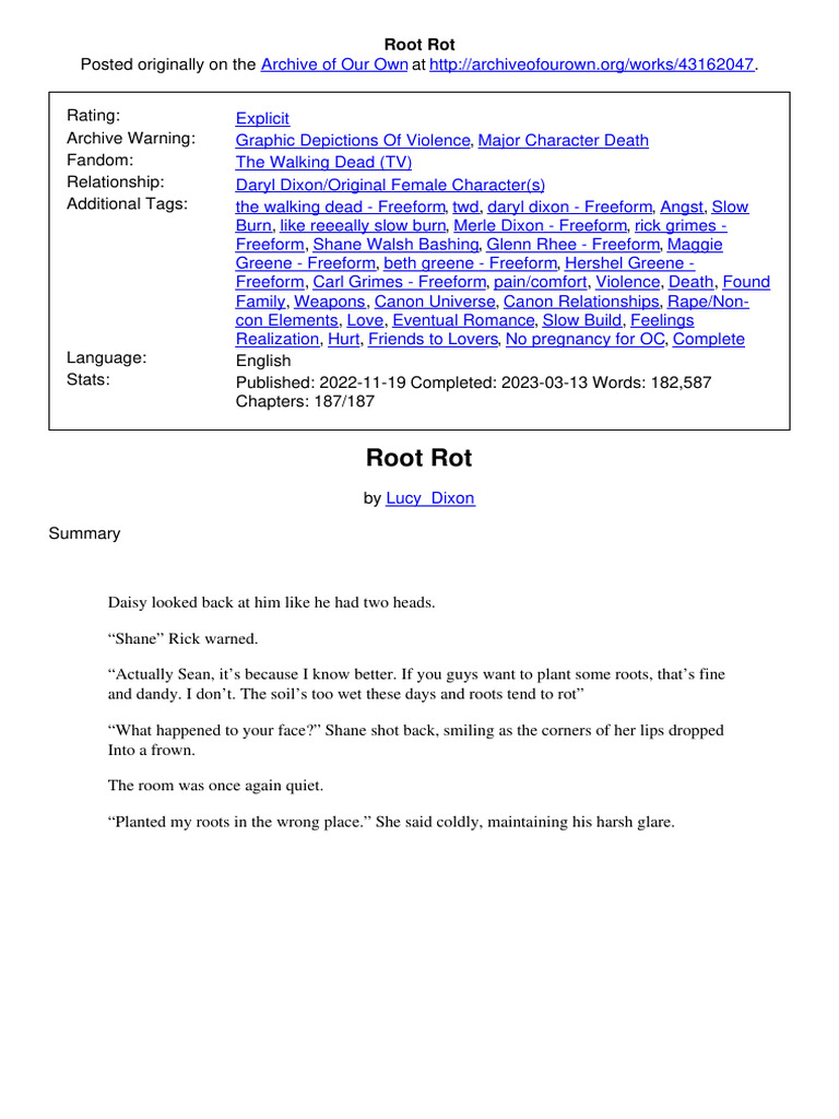 Root Rot | PDF | Rick Grimes