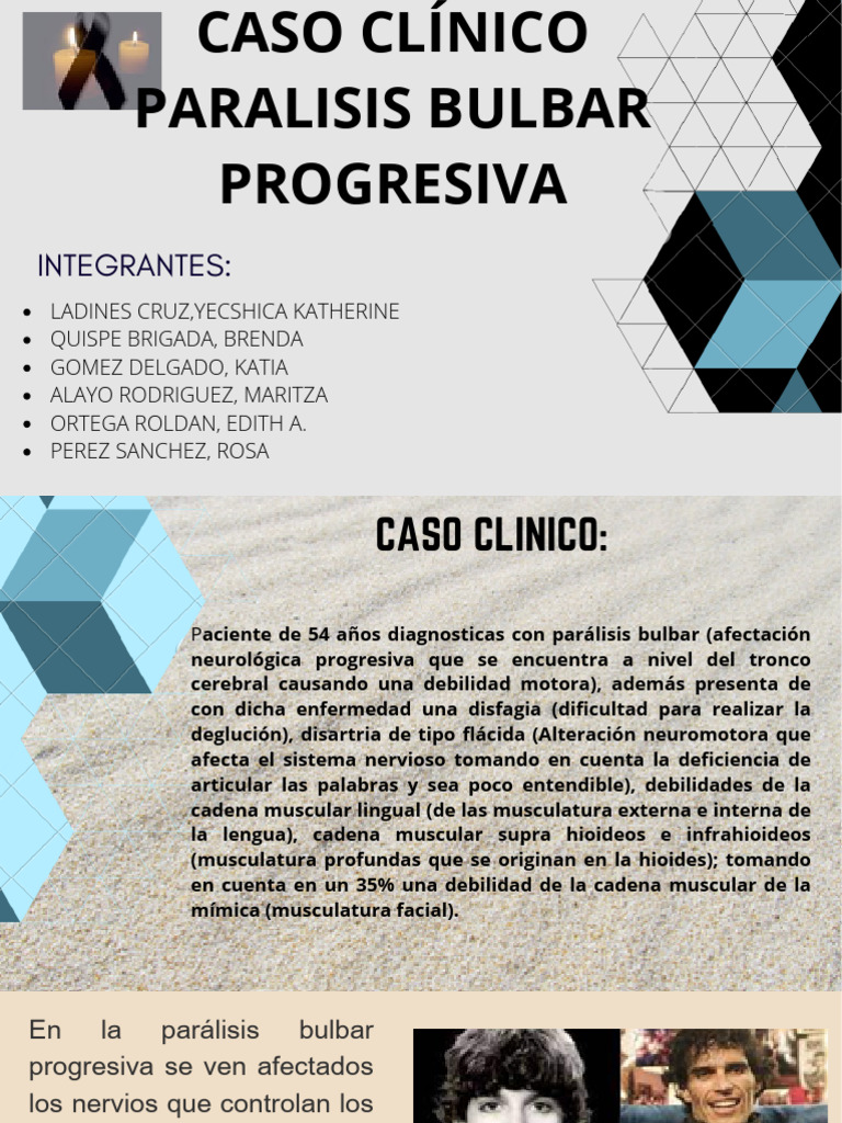 Caso Clinico-Trabajo Grupal Paralisis Bulbar | PDF | Terapia física ...
