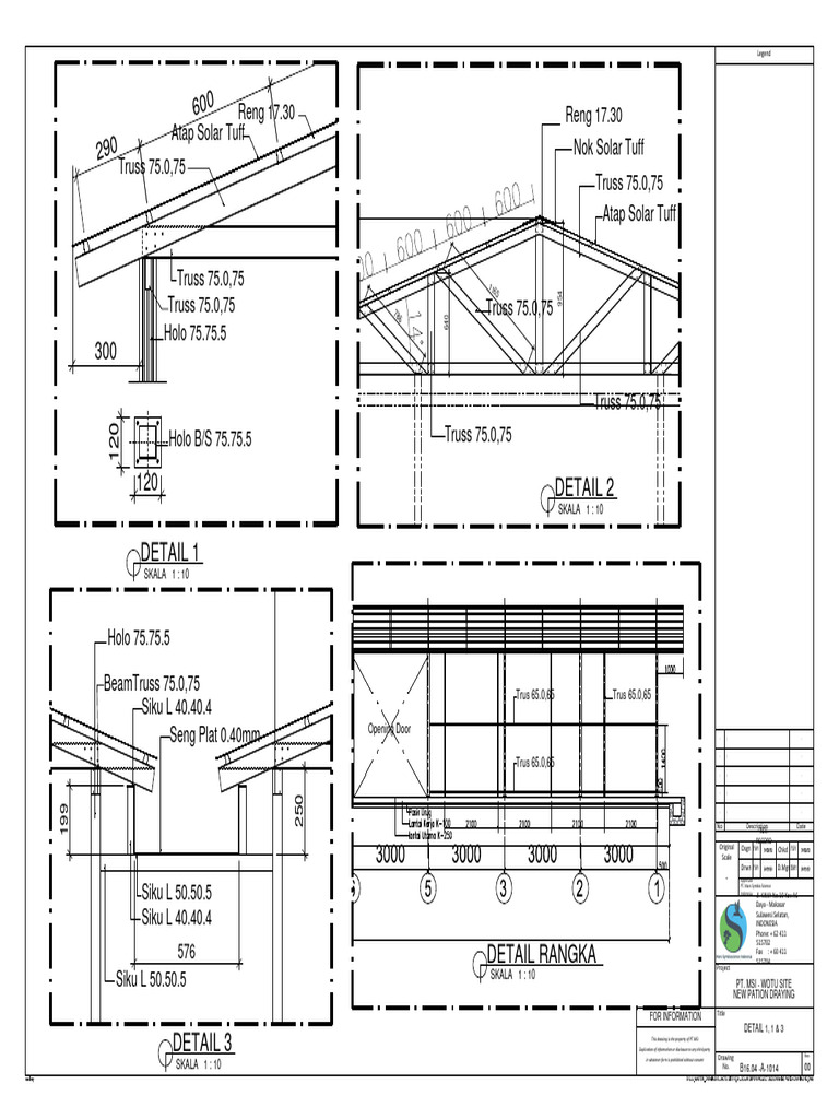 Drawing Pation Draying R1-B16.04-A-1014 - DETAIL 1.2 & 3 | PDF