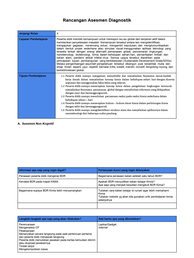 H-5 Asesmen Diagnostik | PDF | Karier & Perkembangan | Sains & Matematika