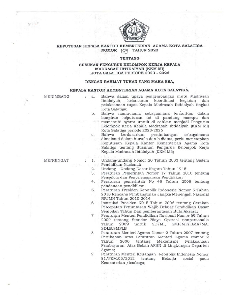 SK KKM 2023-2024 | PDF