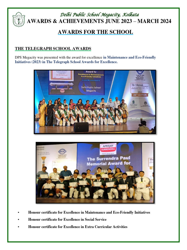 Awards Activities Workshops | PDF