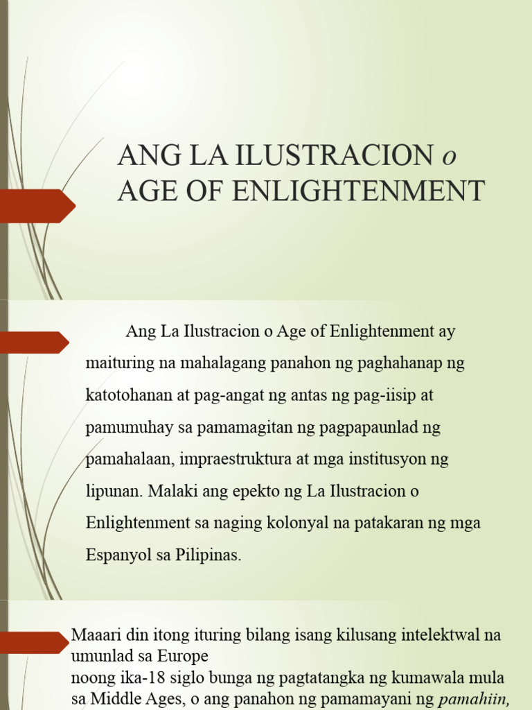 Ang La Ilustracion o Age of Enlightenment | PDF