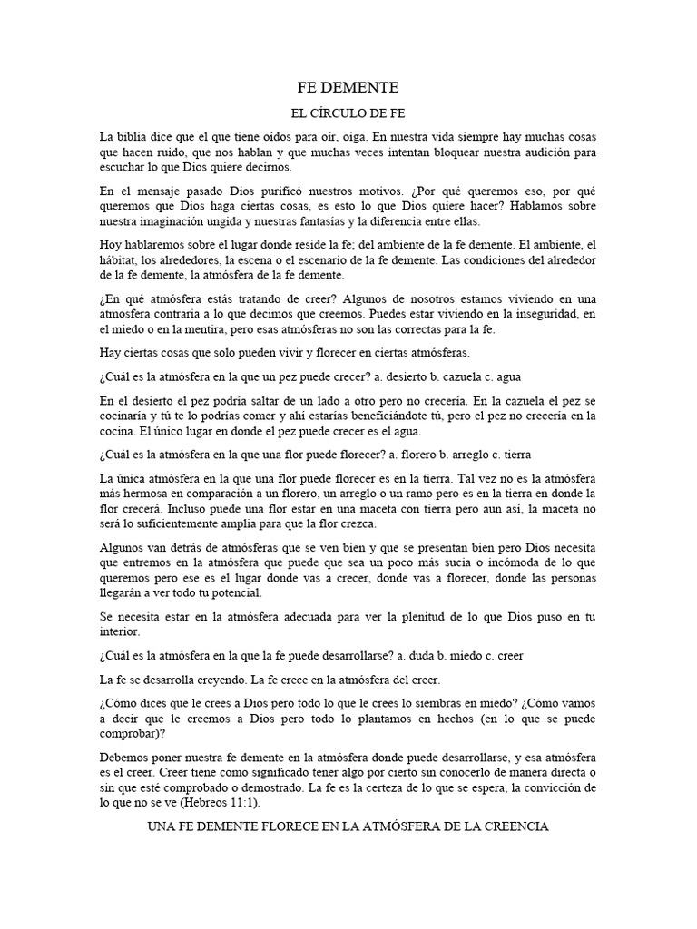 Fe Demente - (6) El Círculo de Fe | PDF | Dios | Cristo (título)