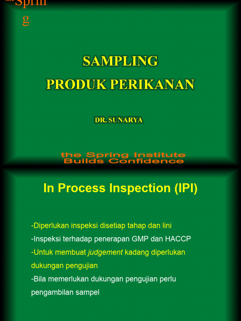 Sampling Produk Perikanan | PDF | Sains & Matematika | Teknologi & Rekayasa