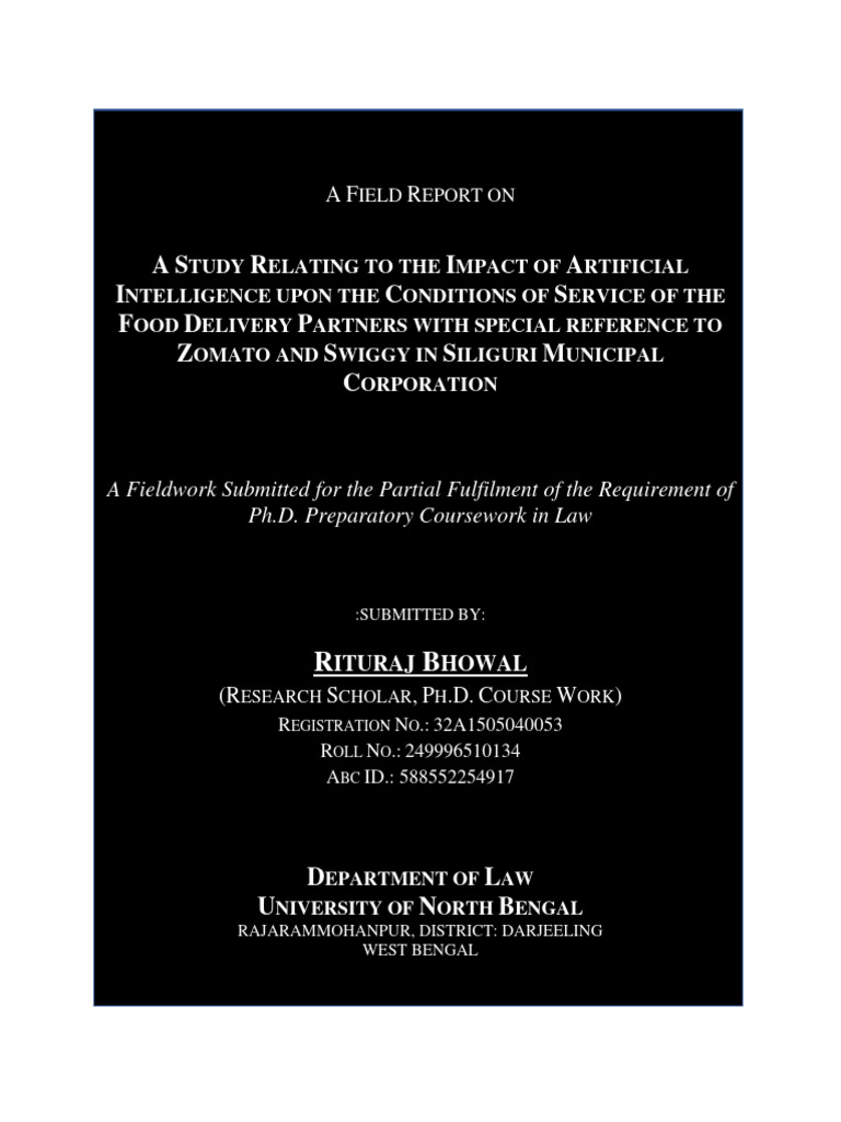 A Final Field Report | PDF | Employment | Artificial Intelligence