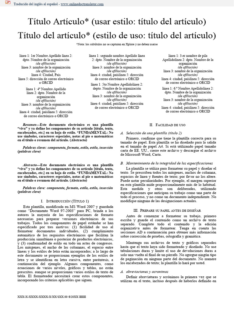 Formato 05 Articulo Científico 202301.en - Es | PDF | Archivo de computadora | Puntuación