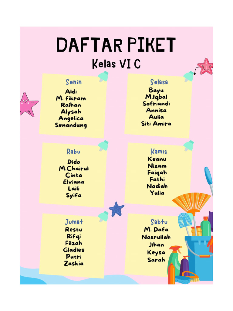 Daftar Piket | PDF