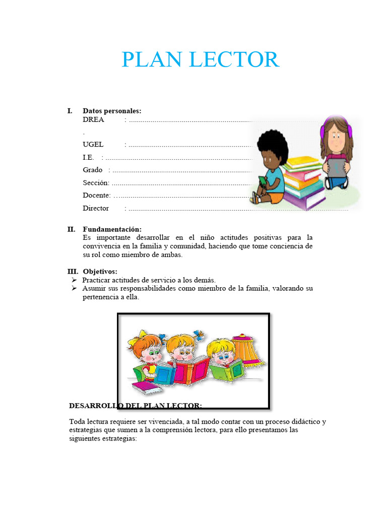 Plan Lector 6 Grado Agosto Pdf Escuelas Comprensión Lectora