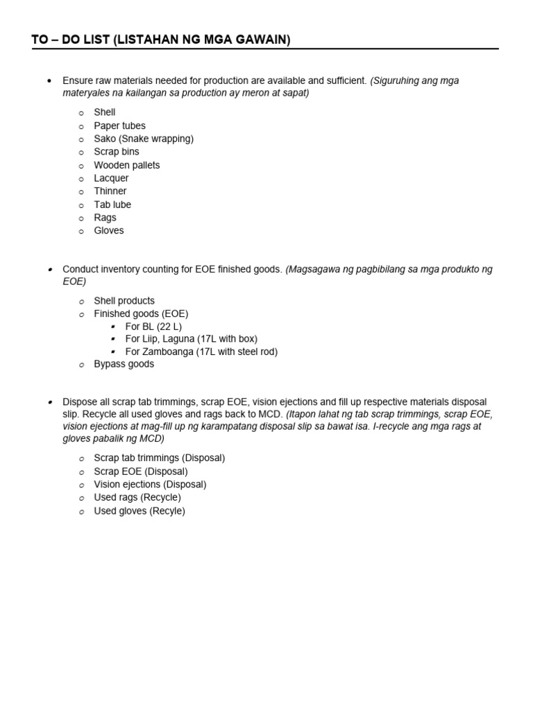 EOE Maintenance - Job Description | PDF | Language Arts & Discipline ...