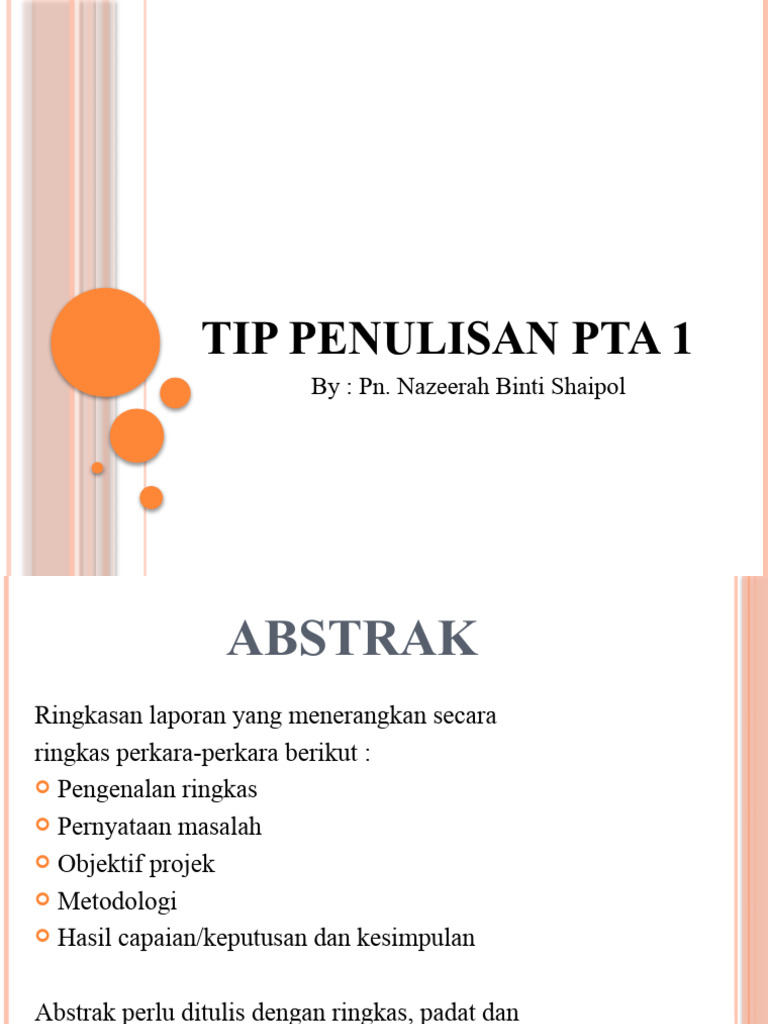 Tip Penulisan PTA 1 | PDF