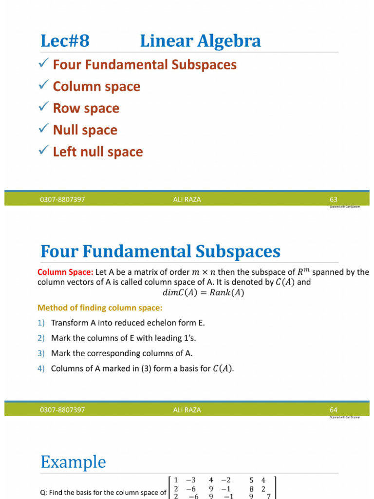 Linear Algebra 08 | PDF