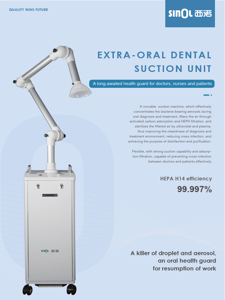 Sinol Extraoral Dental Suction Unit | PDF | Filtration