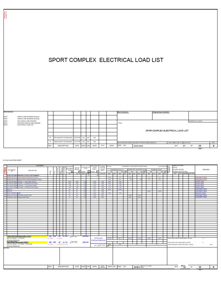 load list calculation | PDF | Power Supply | Physical Quantities