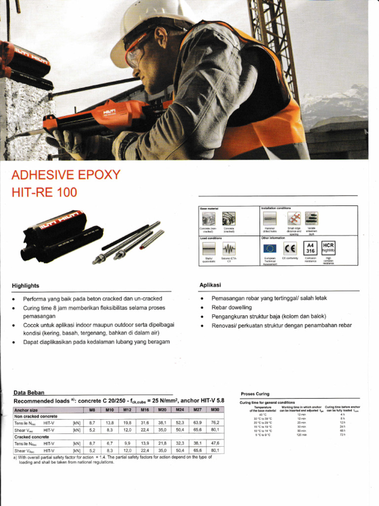 Brosur Hilti Hit Re 100 | PDF