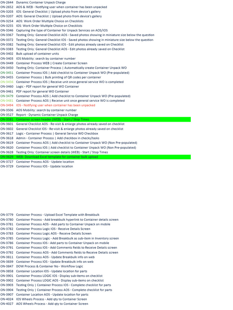 Container Process Flow Tickets in V1 (Version 1) | PDF | Ios | Android (Operating System)