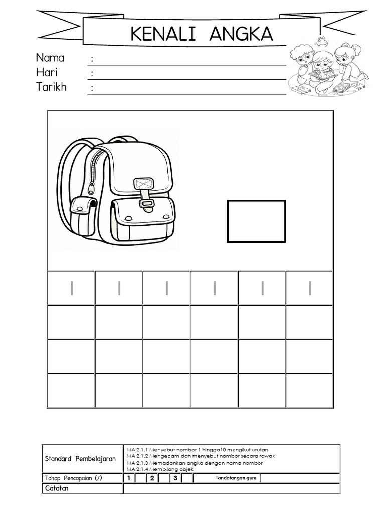 Modul PDPR Nombor - Kenali Angka 1 - 5 | PDF