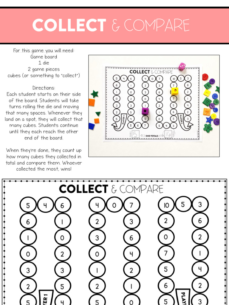 Print and Play Comparing Games | PDF | Dice | Gaming