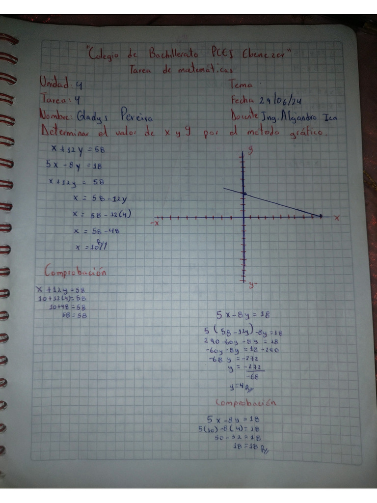 Deber 4 Unidad 4 Matemáticas | PDF