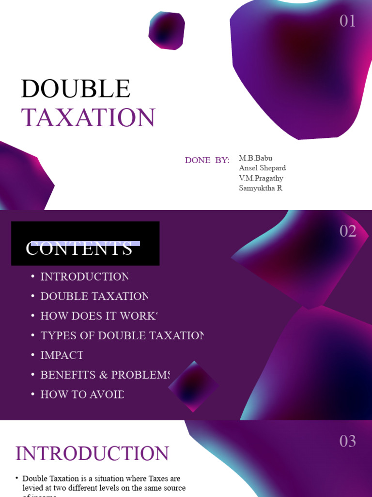 Double Taxation Presentation 1 | PDF | Double Taxation | Taxes
