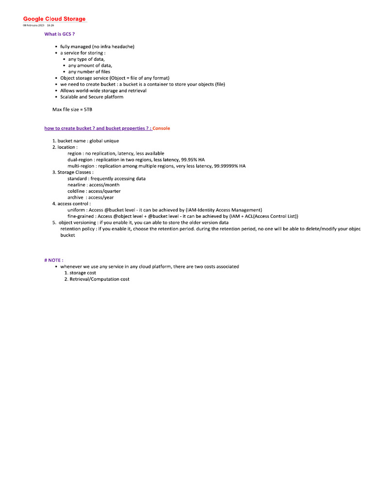 4.google Cloud Storage | PDF
