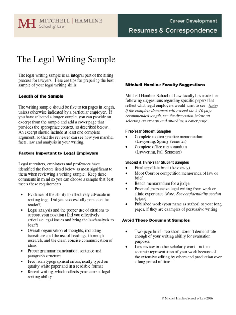 Legal Writing Sample 2018 | PDF | Brief (Law) | Memorandum