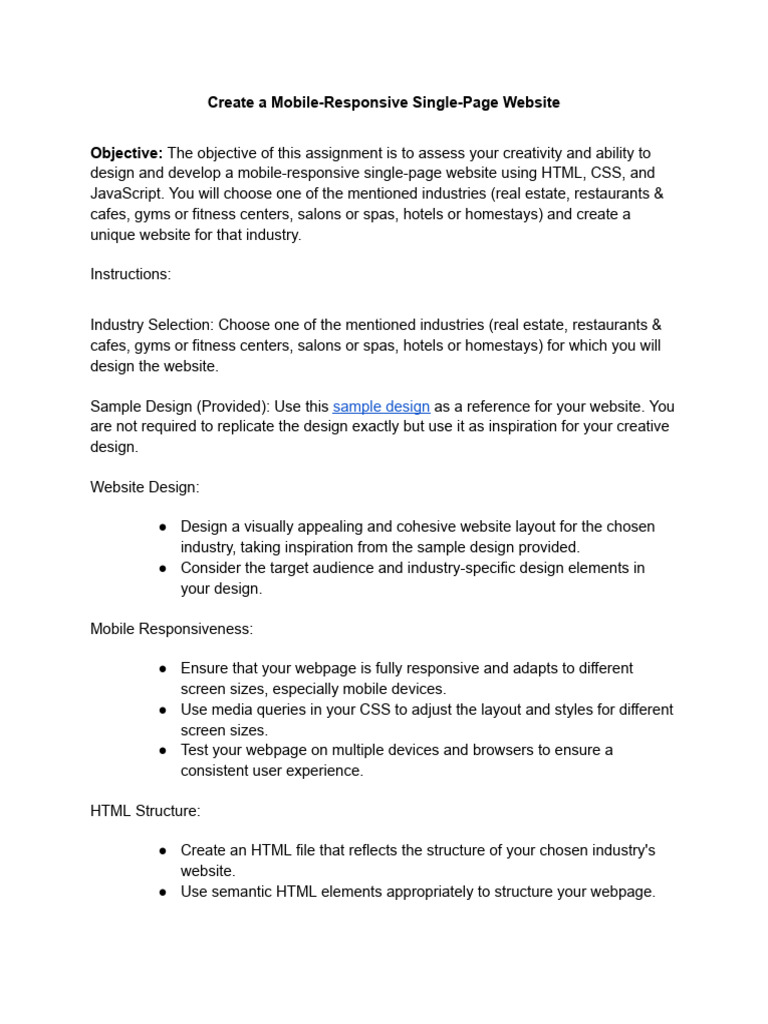 Front End Development Assignment | PDF | Software Engineering | Web Development