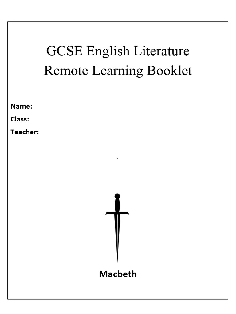 Macbeth Remote Learning Booklet 002 | PDF | Macbeth