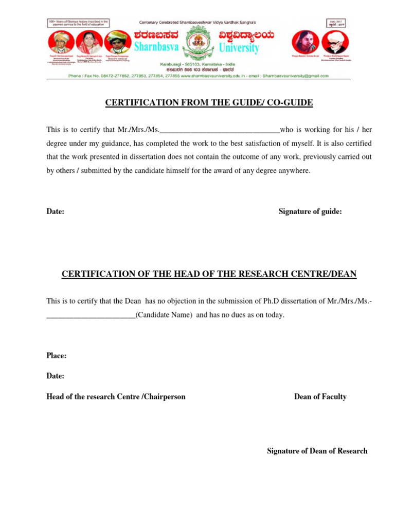 Ph.D. Dissertation Submission Checklist | PDF | Thesis | Doctor Of ...