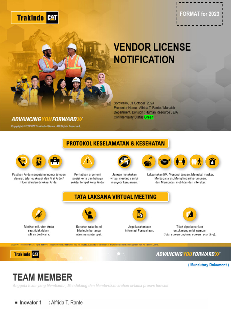 Vendor License Notification | PDF
