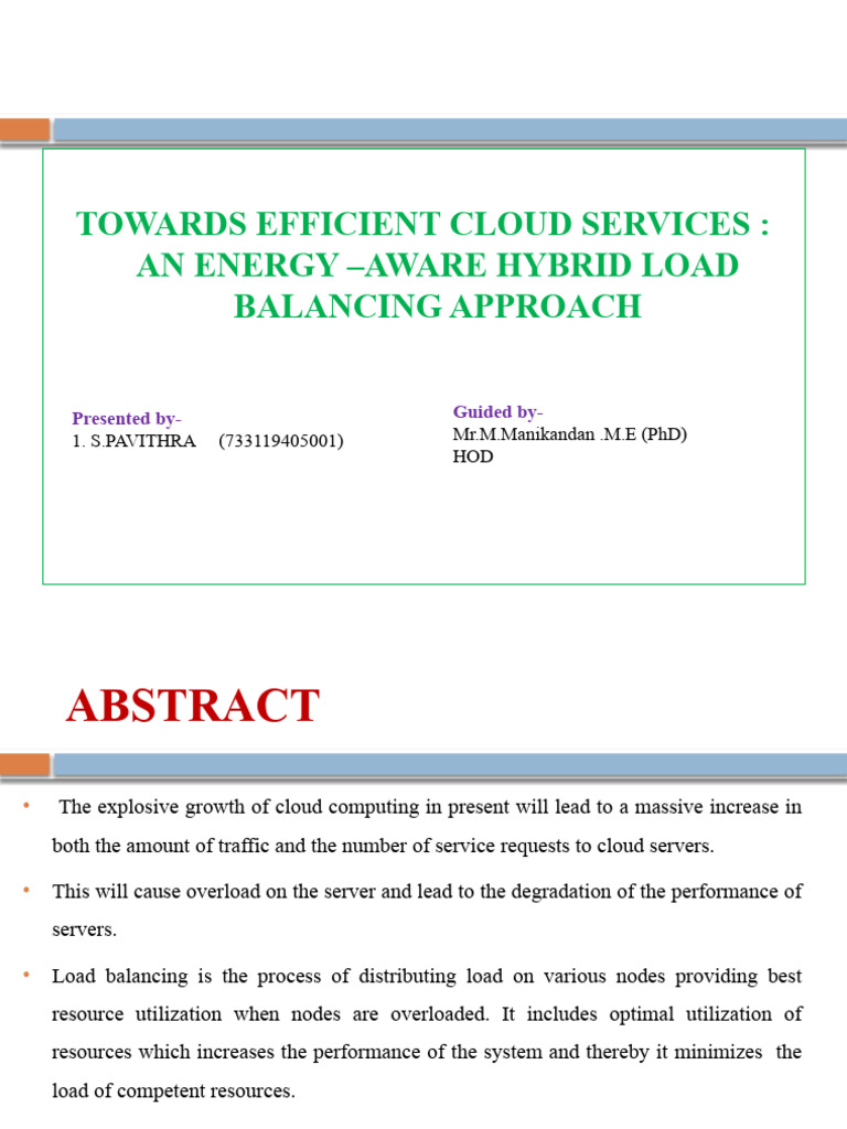 Final Viva | PDF | Cloud Computing | Load Balancing (Computing)