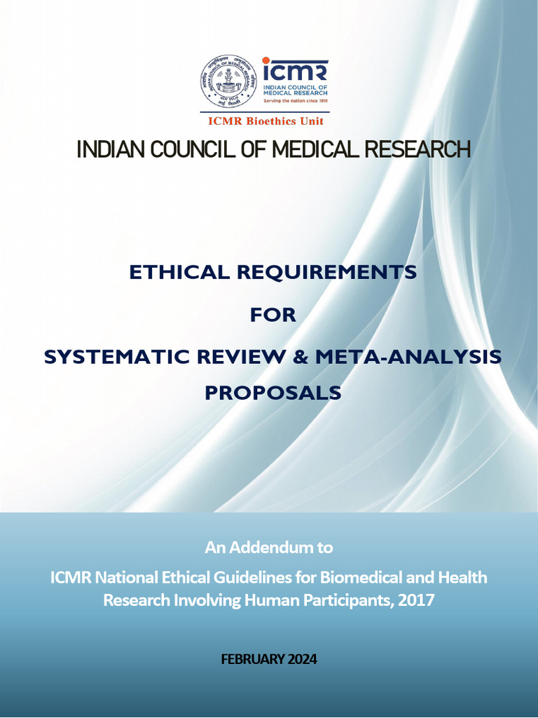 Ethical Requirements For Systematic Review Metaanalysis Proposals An