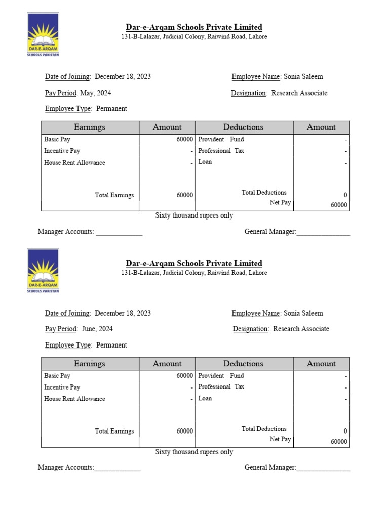 Salary Slip | PDF | Tax Deduction | Taxes