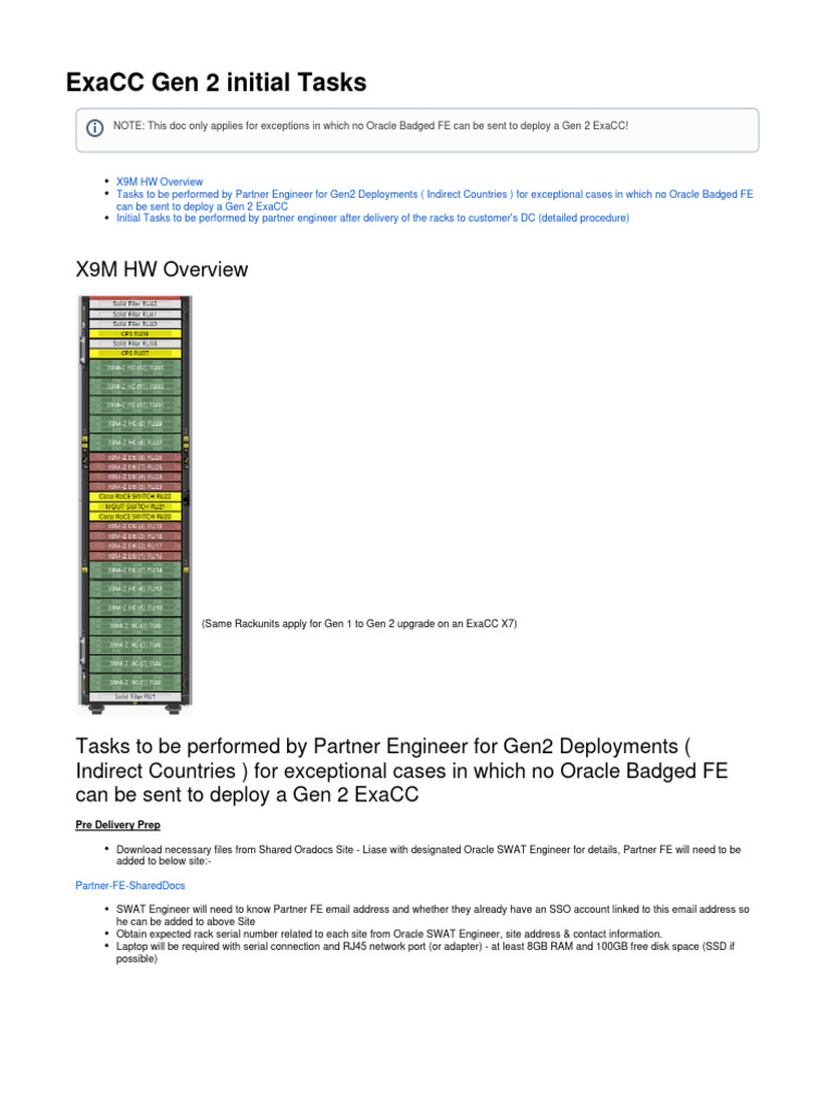 ExaCC Gen 2 Initial Tasks - 280823-0628-556 | PDF | Secure Shell | World Wide Web