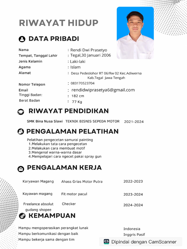 CV - Rendi Dwi Prasetyo | PDF