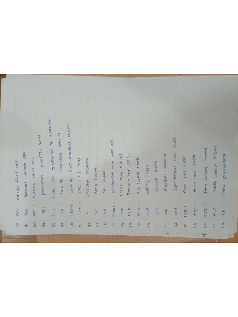 Aeco-341 Abbreviations and Formulae | PDF