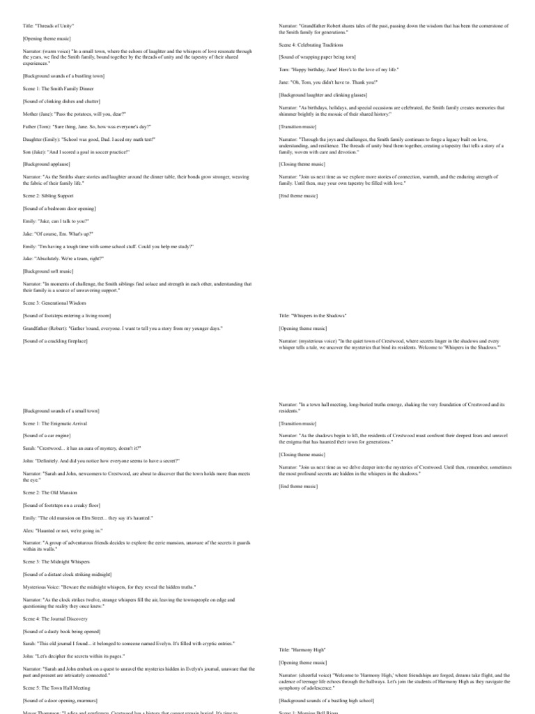 Radio Drama - Script | PDF