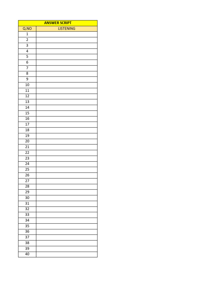Listening and Reading Answer Script | PDF | Teaching Methods & Materials