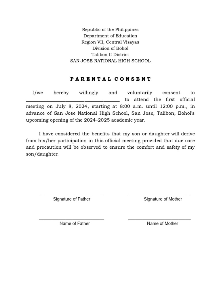 Parents Consent | PDF