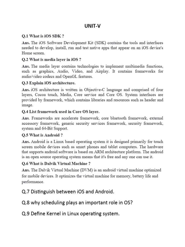 Unit V Two Marks | PDF | Computers