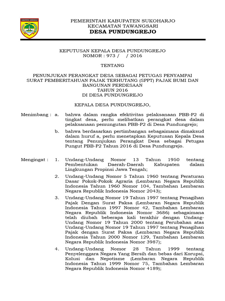 SK PBB Pundungrejo | PDF