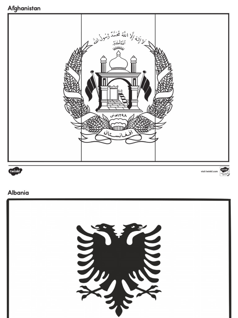 World Flags Colouring Sheets | PDF