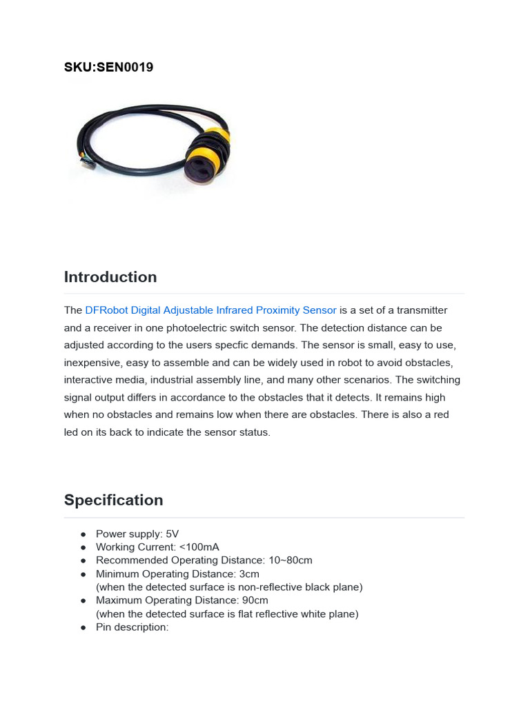 IR PROXIMITY SENSOR | PDF | Measuring Instrument | Computer Engineering