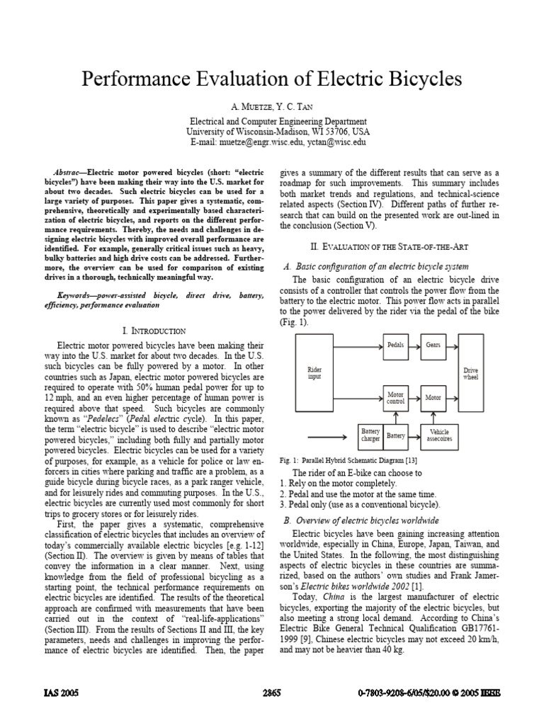 Electric_Bicycle | PDF | Vehicle Technology | Vehicles