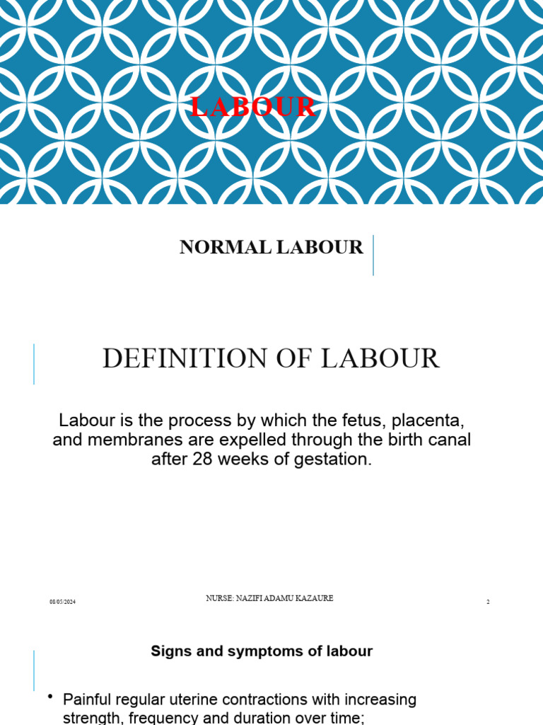 Normal Labour | PDF | Childbirth | Uterus