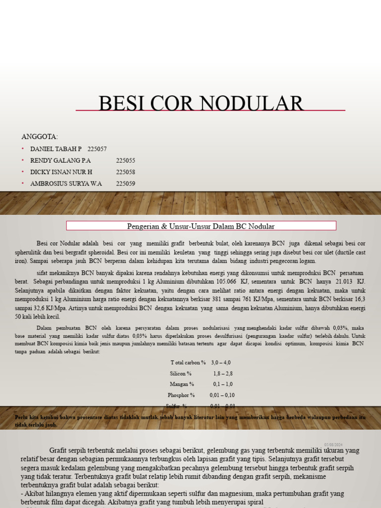Besi Cor Nodular B1 | PDF