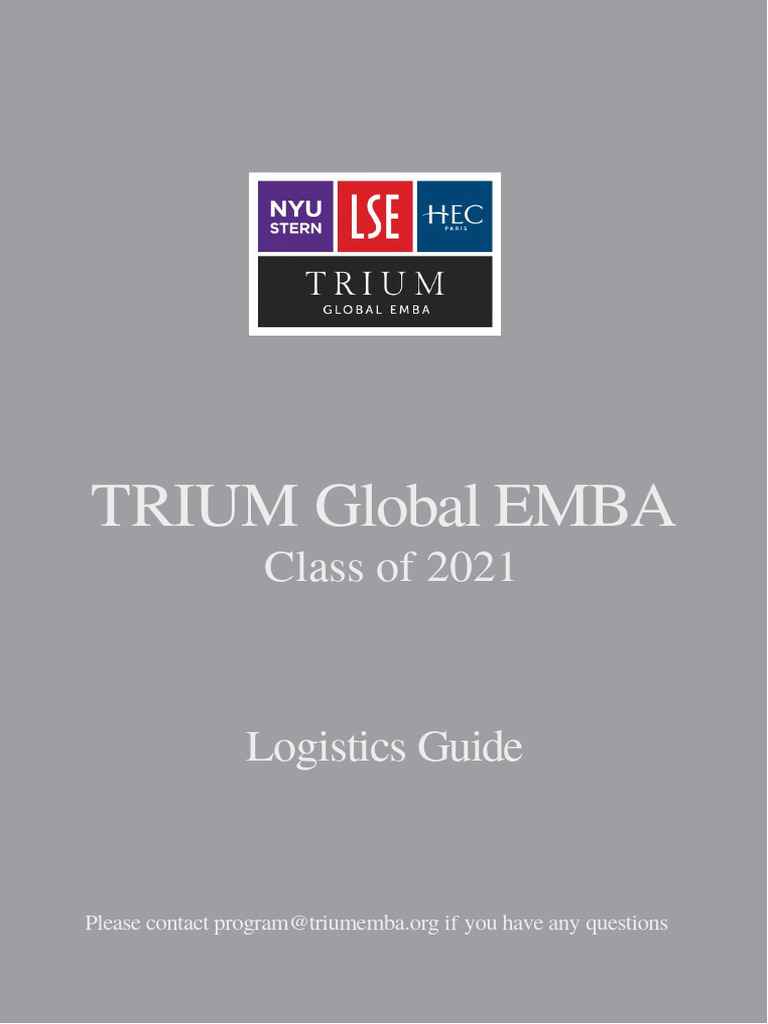 TRIUM - Logistics Guide C2021-2 | PDF | Travel Visa | Password