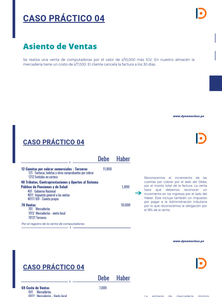 Asiento de Ventas - Caso Práctico | PDF | Contabilidad | Negocios económicos