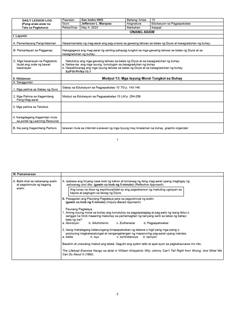 Esp10 Dll 4th Quarter Pdf